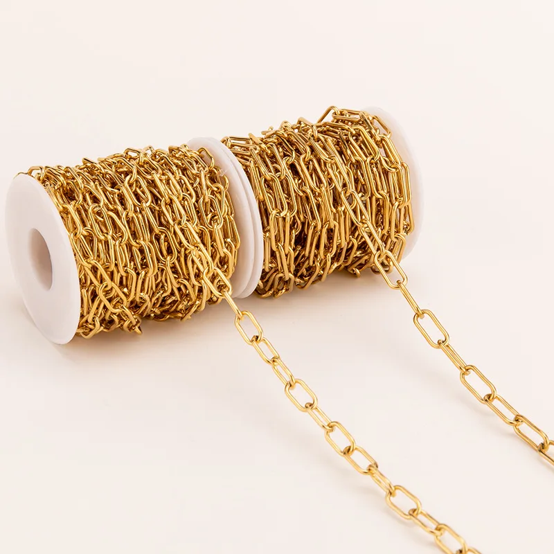 18k-Real-Gold-Electroplated-Stainless-Steel-Opening-Long-Cross-Chain ...