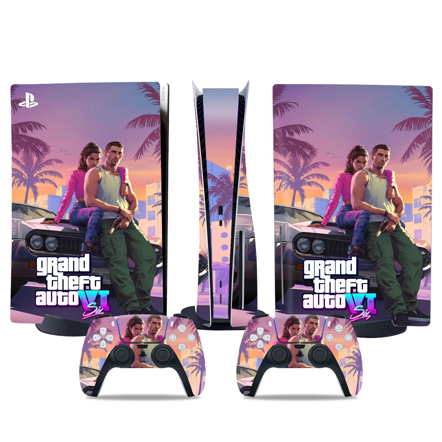 Grand-Theft-Auto-GTA6-PS5-disc-Skin-sticker-calcoman-as-de-vinilo-PS5 ...