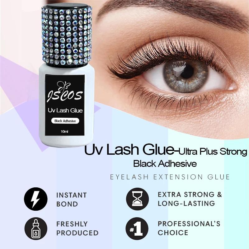 New-10ML-UV-Lash-Black-Adhesive-Glue-for-Lash-Extensions-Black-Grafting ...