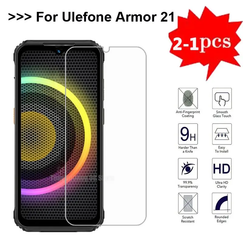 2-1Pcs-Tempered-Glass-For-Ulefone-Armor-21-Phone-Film-9H-HD-Protective ...