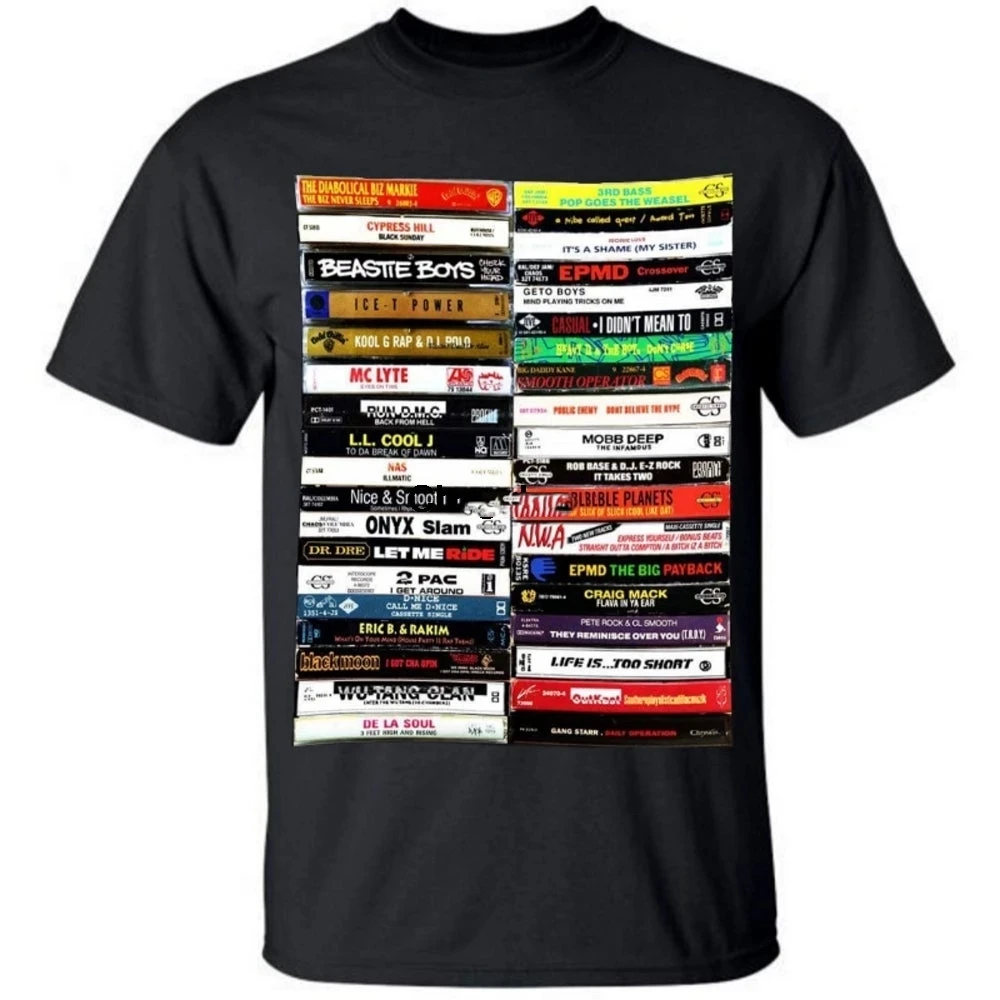 Men T Shirt Golden Age Hip Hop Gangsta Rap 2Pac Nwa Ll Cool J Epmd ...
