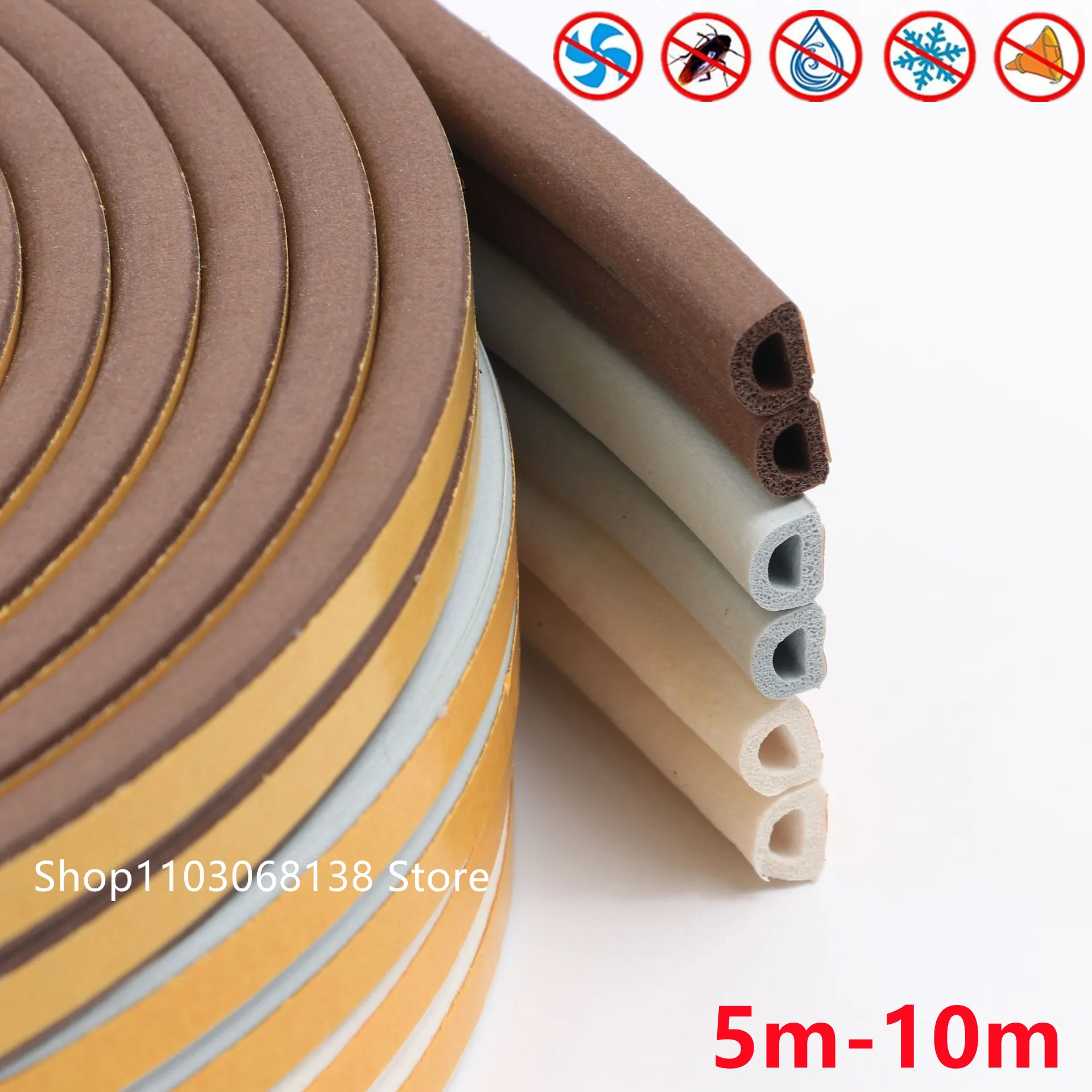 5-10M-Door-Window-Sealing-Strip-Self-Adhesive-Sound-Insulation-Foam ...