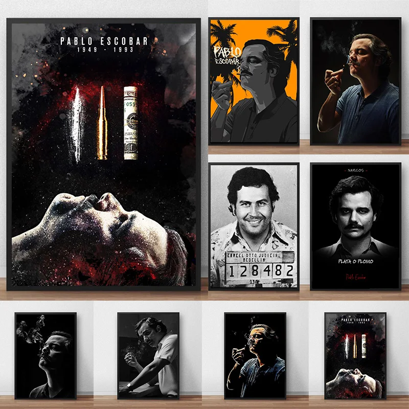 Pablo-Escobar-Character-Legend-Poster-and-Prints-Wall-Art-Portrait ...
