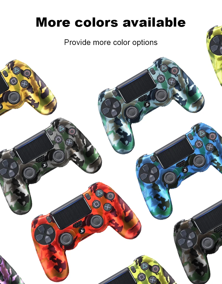Coque en silicone souple pour manette PS4, peau de protection ...