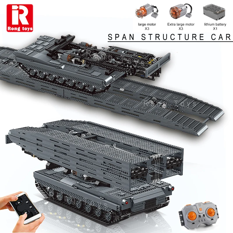 Army-Military-Engineering-Bridge-Erecting-Vehicle-Remote-Control ...