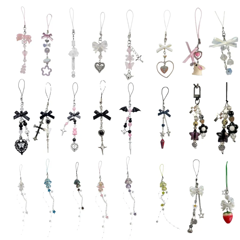 Phone-Charm-Strap-Keychain-Kawaii-Cute-Crystal-Jellyfish-Pendant-Phone ...