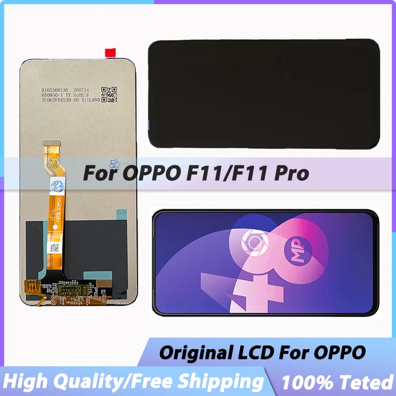 100% Tested Original LCD For OPPO F11 Display Touch Screen Assembly ...