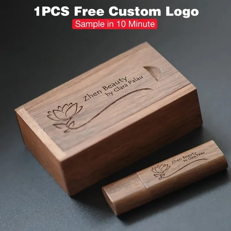 Custom-Made-Free-LOGO-Pendrive-64GB-Wooden-Box-USB-Flash-Drive-32GB ...