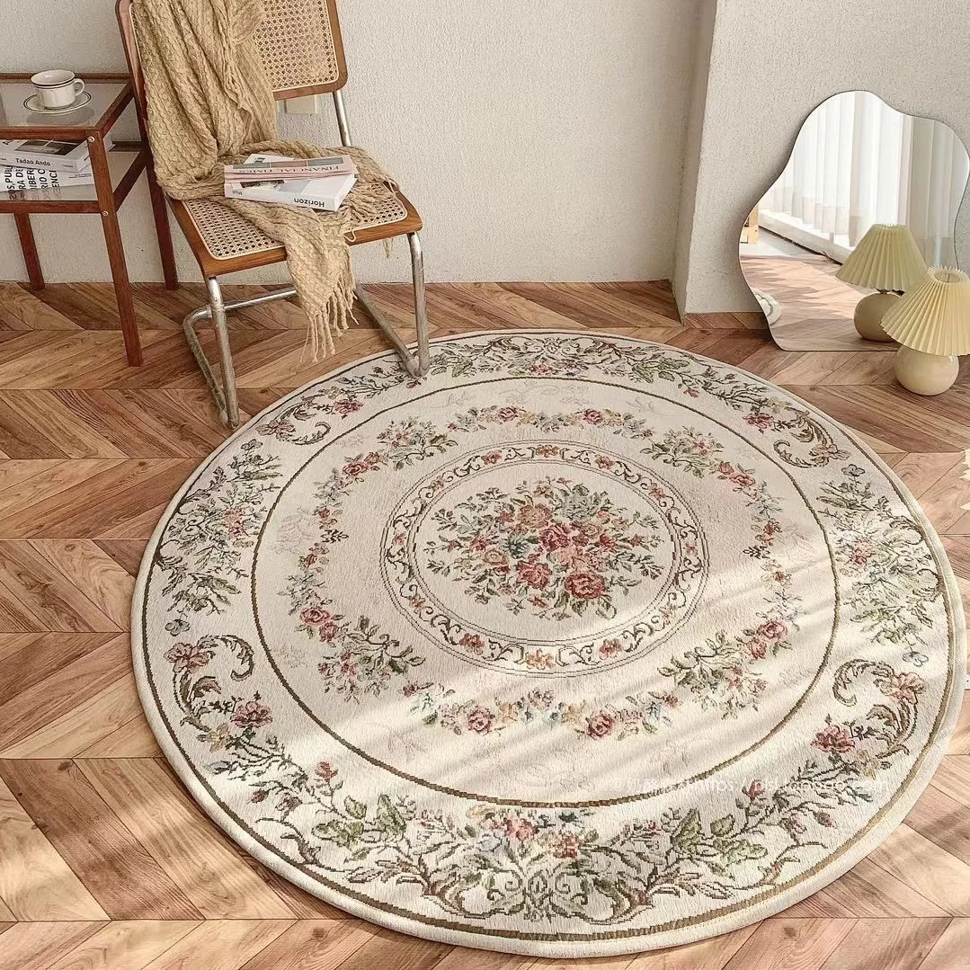 European-Style-Living-Room-Decoration-Round-Carpet-Fluffy-Soft-Lounge ...