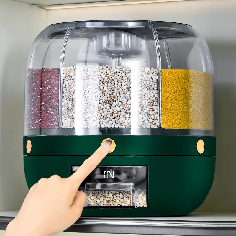 360-Rotating-Grain-Storage-Container-Dispenser-Rice-Barrel-Sealed ...