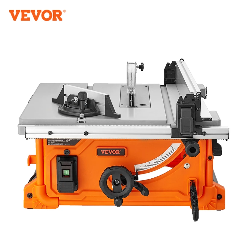 VEVOR 254mm 10inch Table Saw Electric Woodworking Cutting Machine with ...