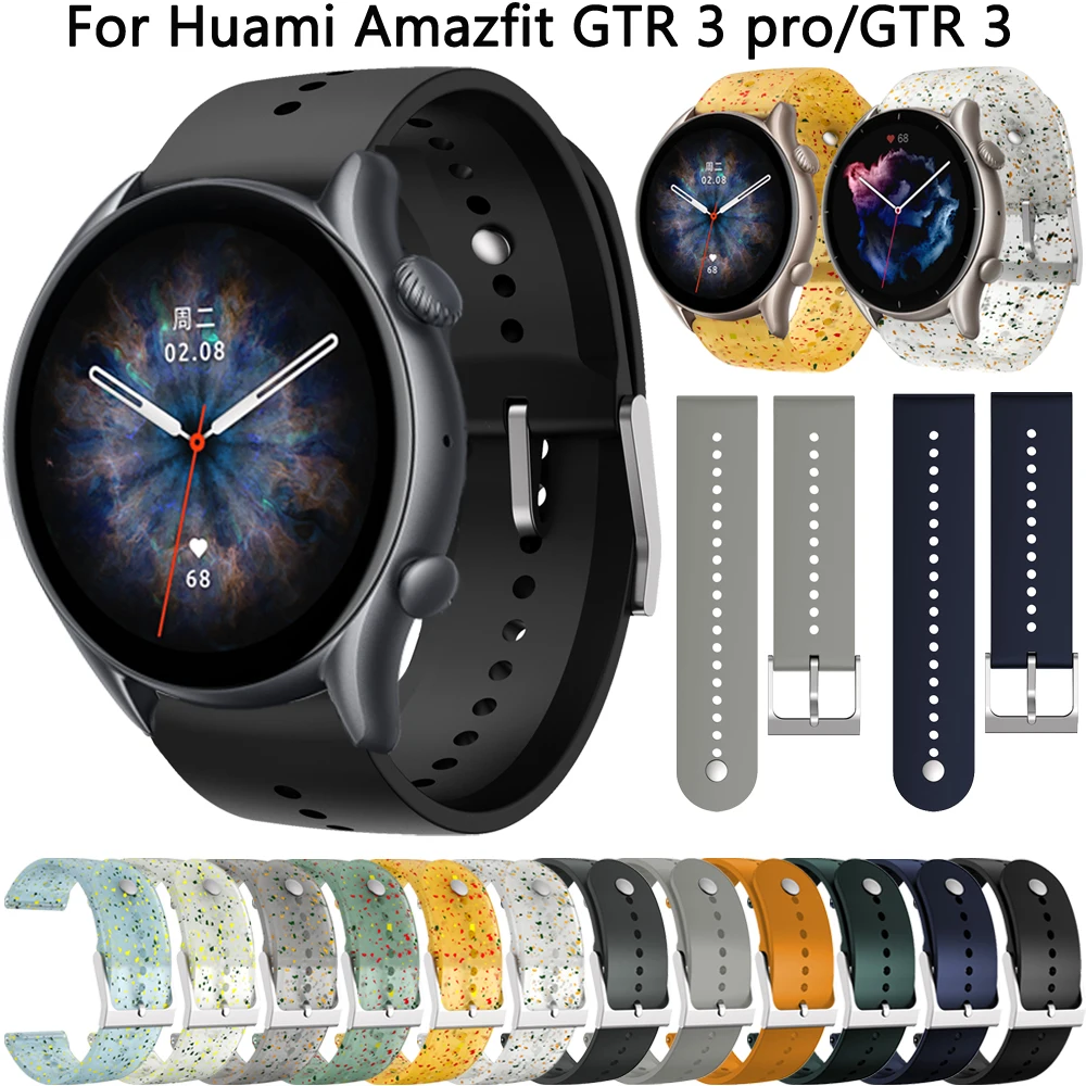 22mm correa de silicona para Huami Amazfit GTR 3 pro 2E 47mm Stratos ...