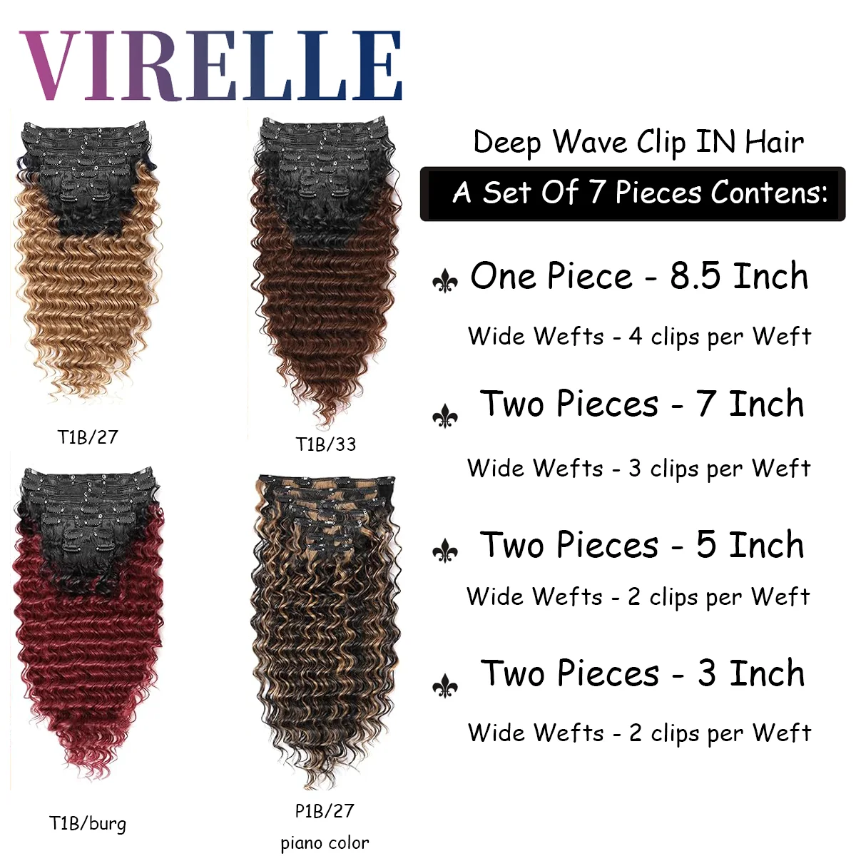 Synthetic kinky curly clip on hair extension