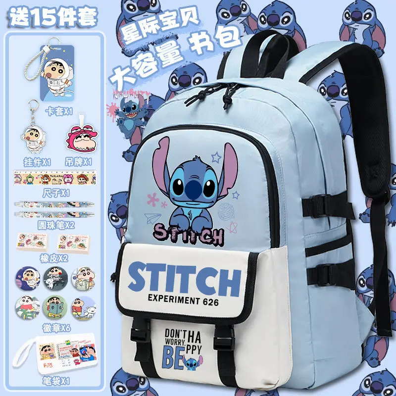Mochila-escolar-Disney-Stitch-para-estudiantes-gran-capacidad ...