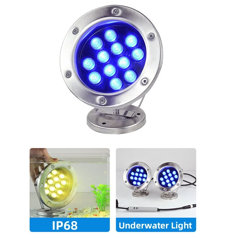 DC24V IP68 Waterproof LED Underwater Light 3W 6W 9W 12W 15W 18W ...