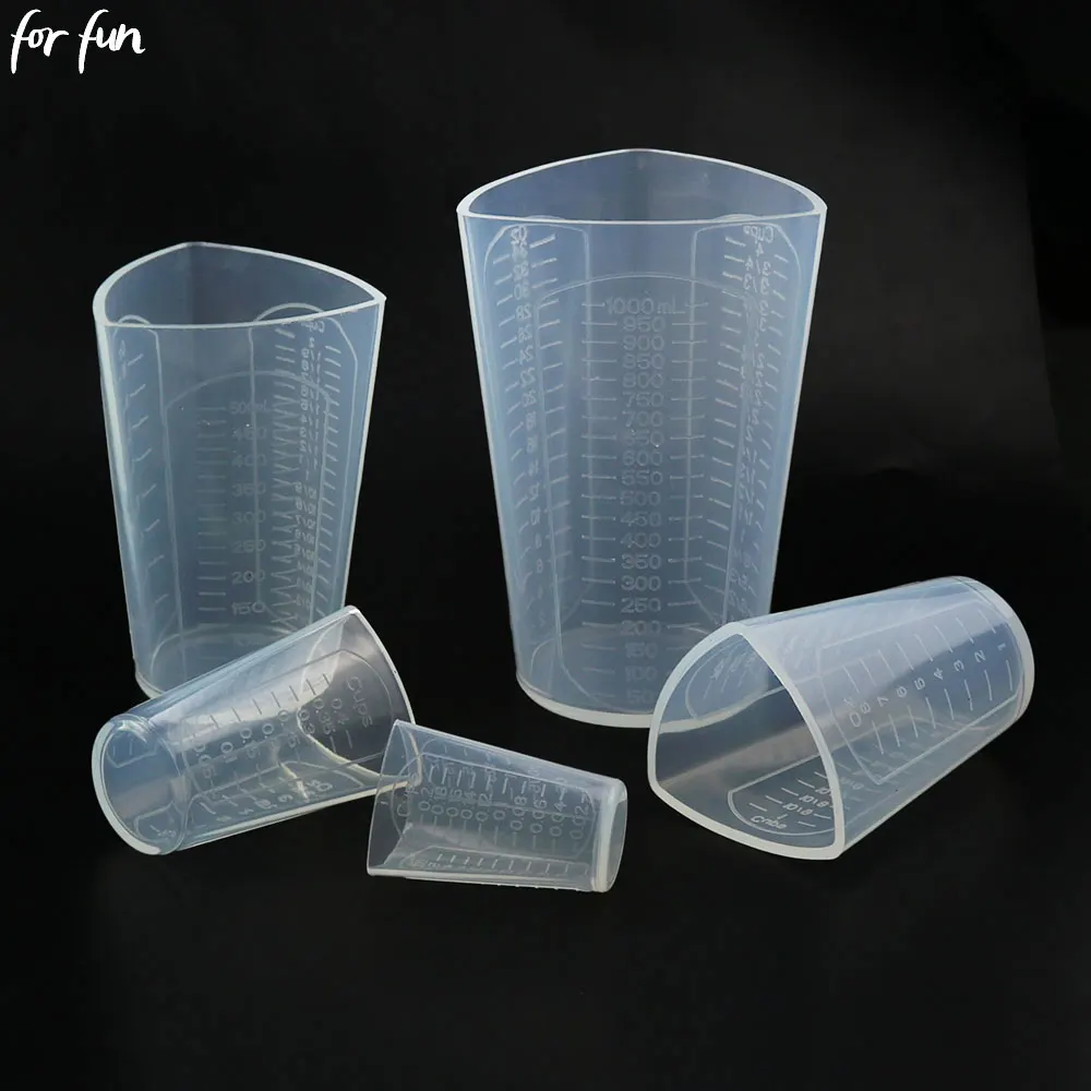 For fun 50ML-1000ML Silicone Triangle Graduated Measuring Cup Liquid ...