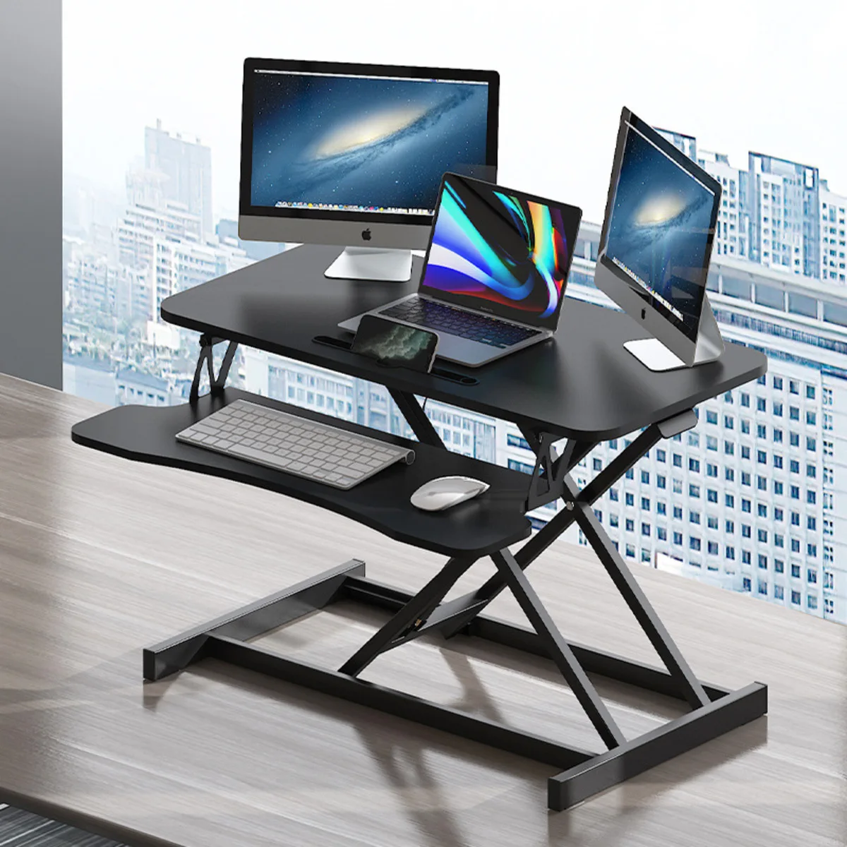 Folding-Table-Desk-Liftable-Workstation-Laptop-Heightening-Stand ...
