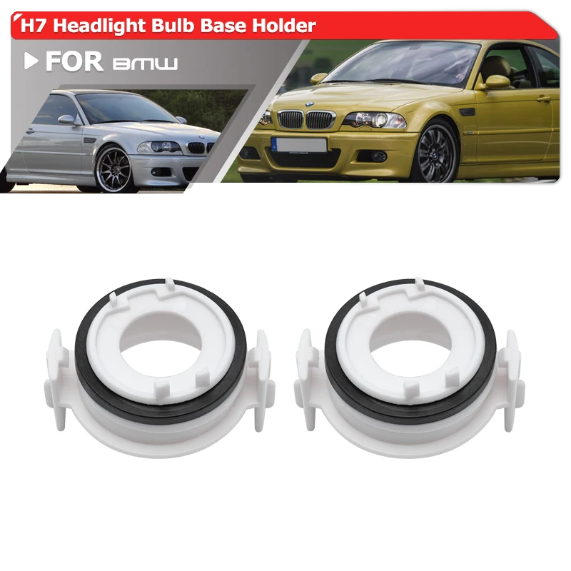 H7 HID Headlight Bulb Base Adapters Holders Retainers Socket For BMW ...
