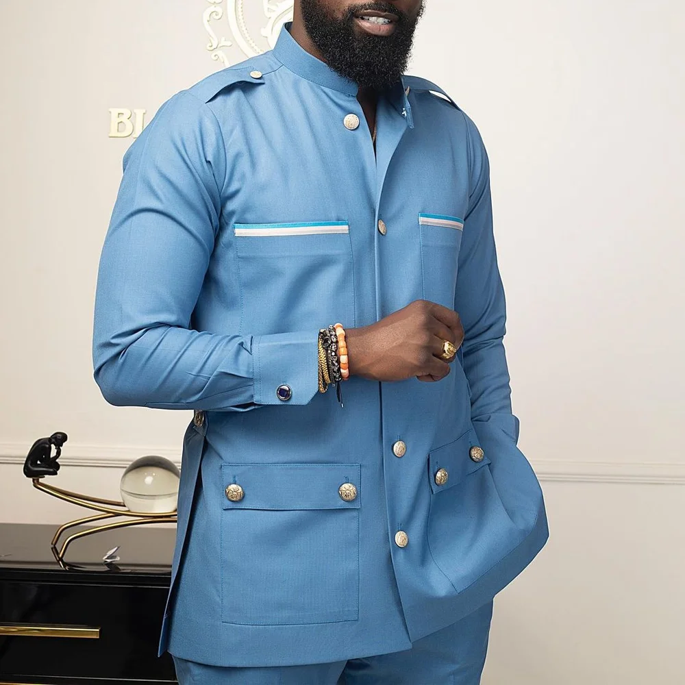 Veste-boutons-et-pantalon-tremp-s-africains-pour-hommes-ensemble-2-pi ...