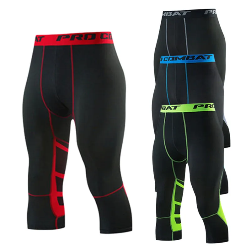 Men-Jogging-Sport-Compression-Cropped-Pants-Gym-Training-Fitness ...