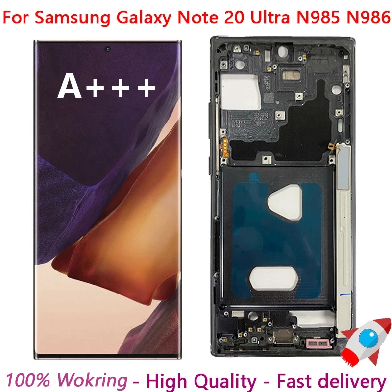 Super-Amoled-Display-Note20-ultra-with-Frame-LCD-For-Samsung-Galaxy ...