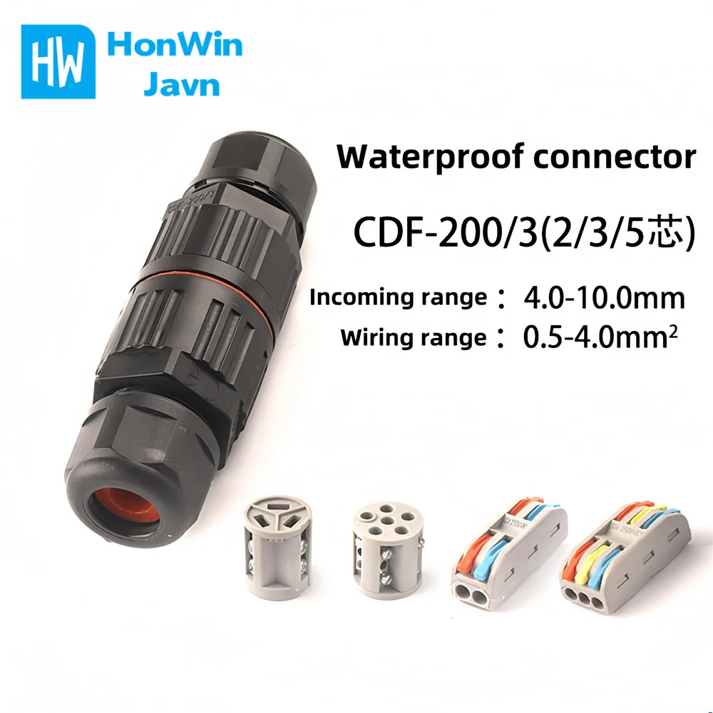1Set 2Pin 3Pin IP68 Waterproof Connector Outdoor Plug Socket Straight ...