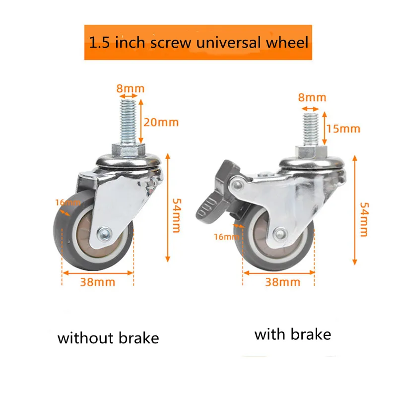 Roulettes universelles pour meubles - MARQUE - C179 - Caoutchouc souple ...