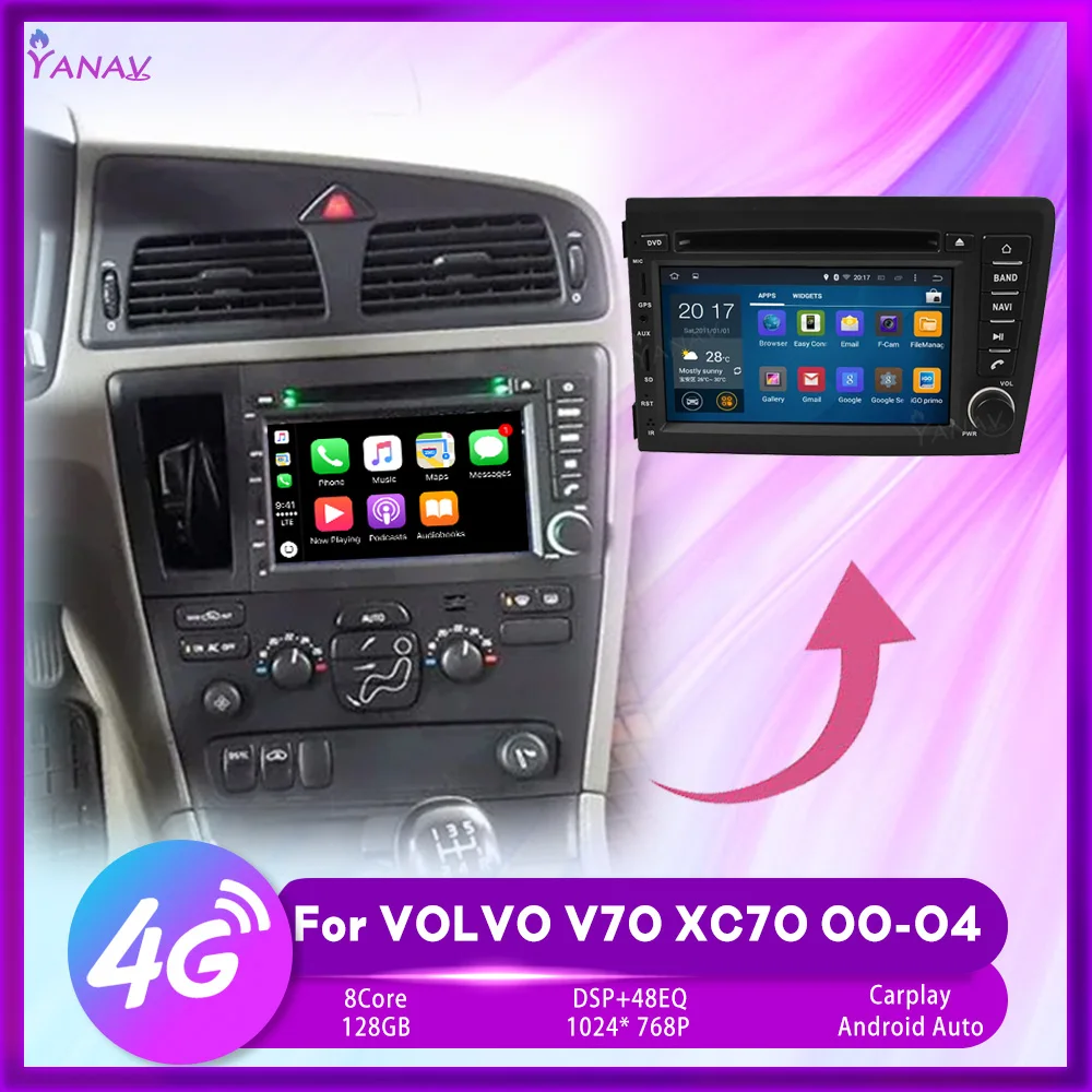 For VOLVO V70 XC70 2000-2004 Android Unit Car Radio GPS Navigation Car ...
