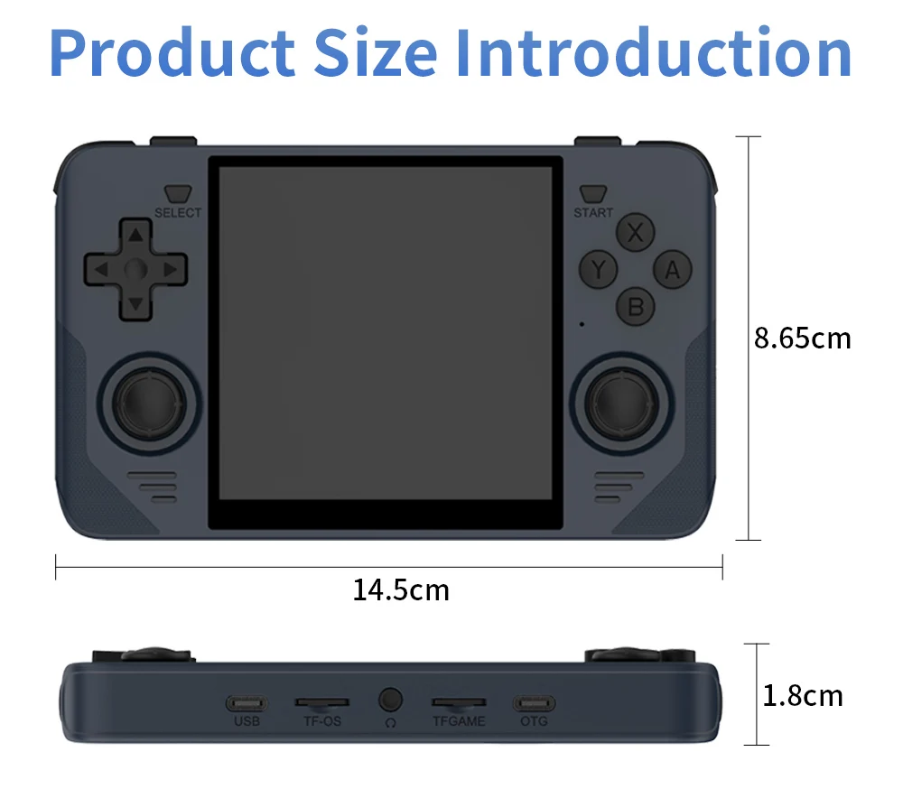 80G - Rouge - Console de jeu vidéo rétro portable, JELOS Syestem, Wi-Fi ...