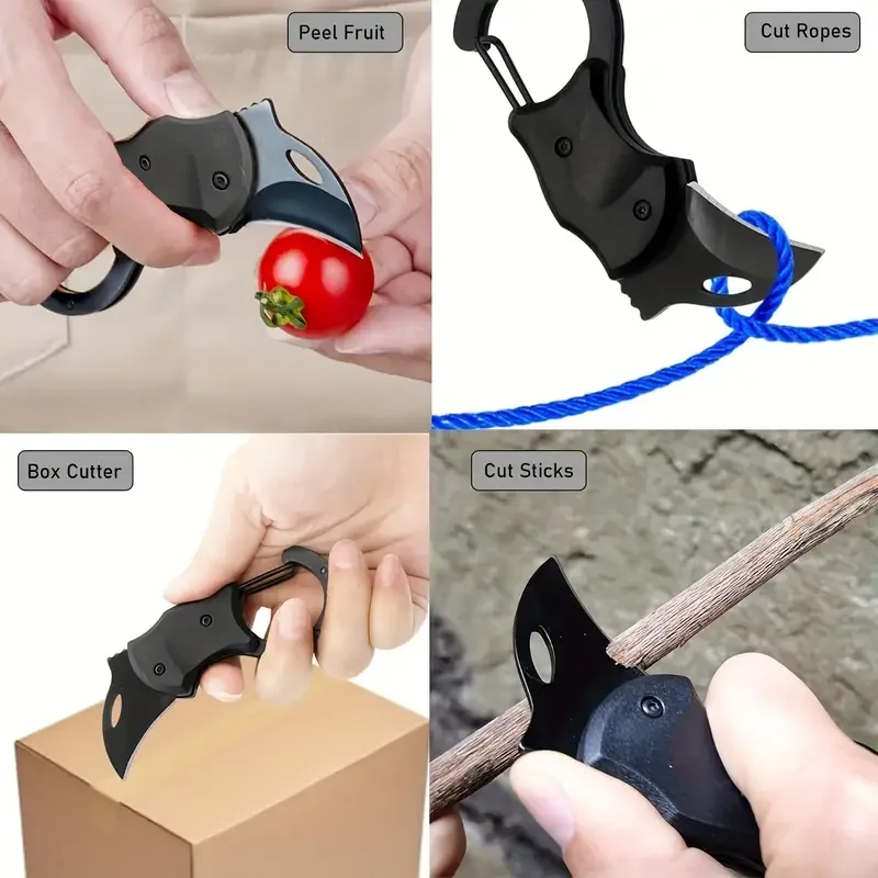Mini Pocket Folding Knife with Keychain - Camping NickNacks