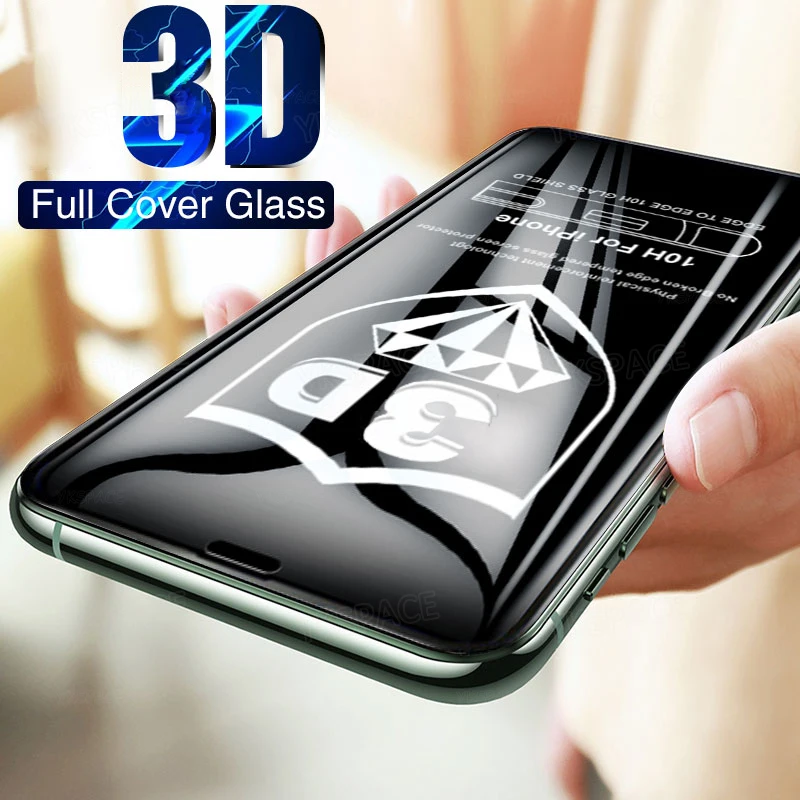 2Pcs 5D Curved Full Cover 9H Tempered Glass For iPhone 15 14 13 12 mini ...