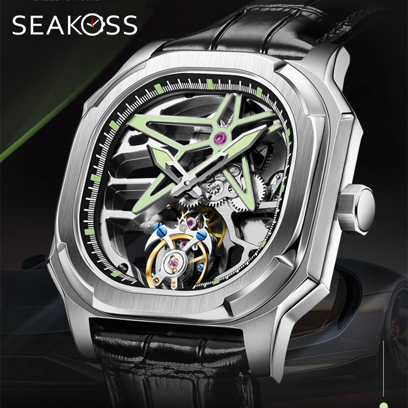 SEAKOSS-Tourbillon-Men-s-Mechanical-Watches-Octagon-Hollow-Skeleton ...