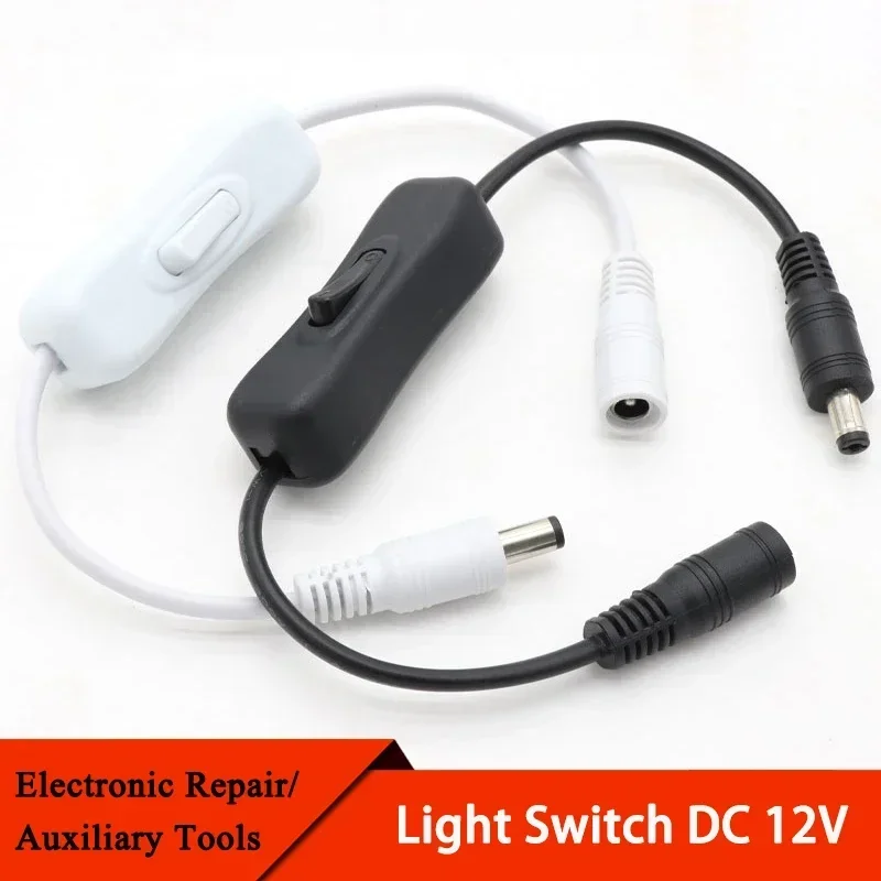 1-5-10Pcs-Light-Switch-DC-12V-Male-And-Female-Power-Cord-DC-Connector ...