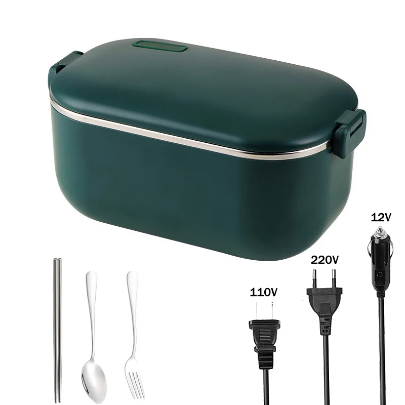 Stainless Steel Electric Heated Lunch Box 220V 12V 110V Home Work ...