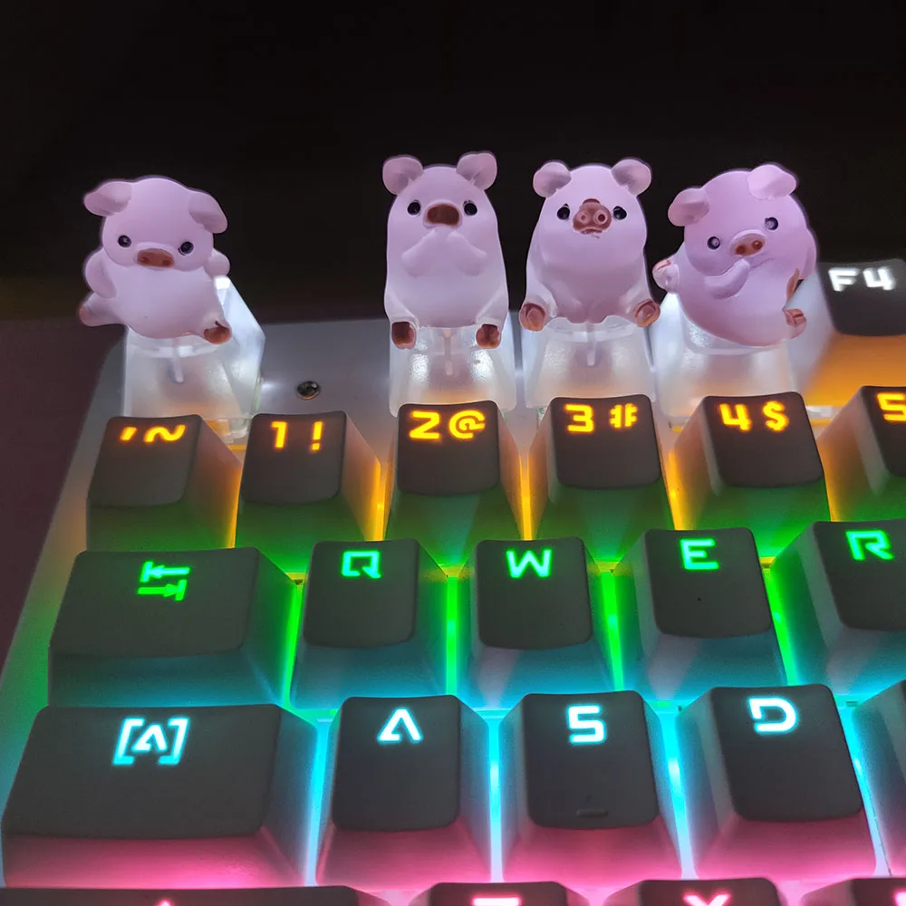 Anime-Pig-ESC-Keycaps-For-Mechanical-Keyboard-Transparent-Diy-Keycap ...