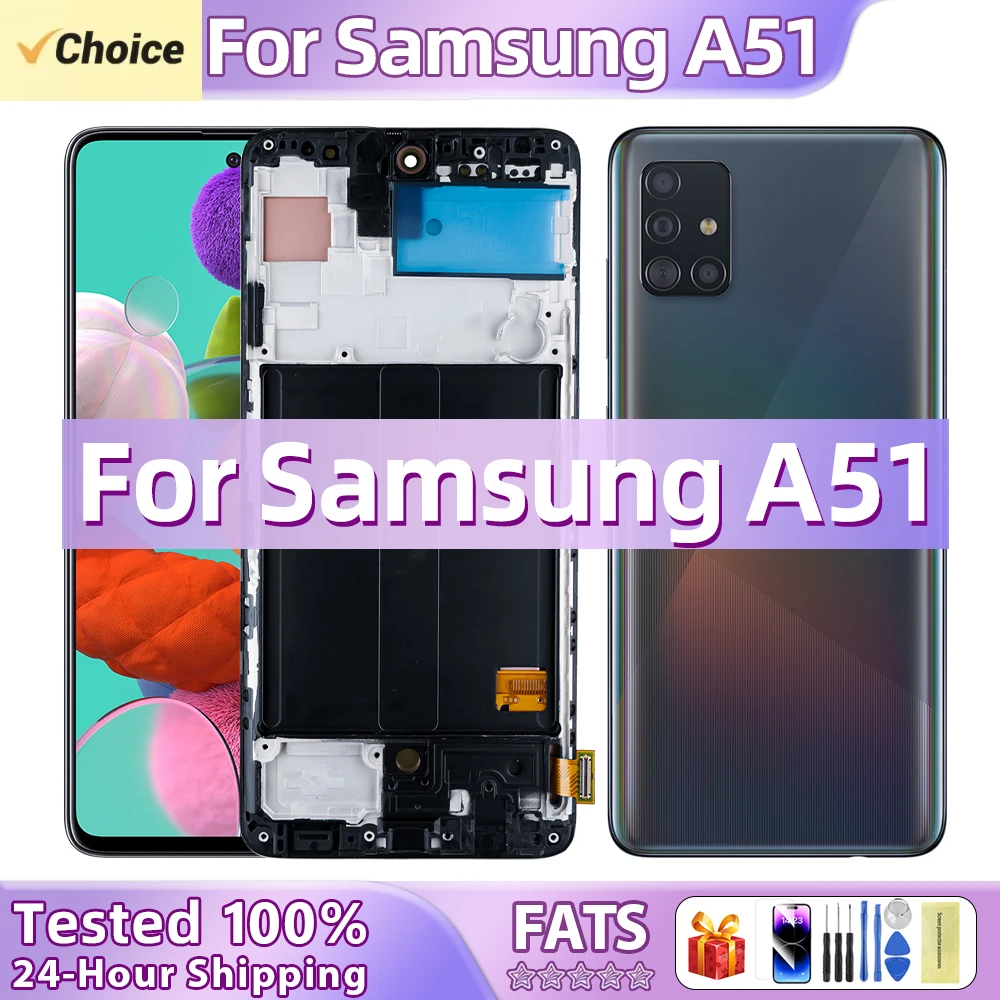 Super-AMOLED-For-Samsung-Galaxy-A51-LCD-Display-Touch-Screen-Digitizer-Assembly-Parts-For-SM ...