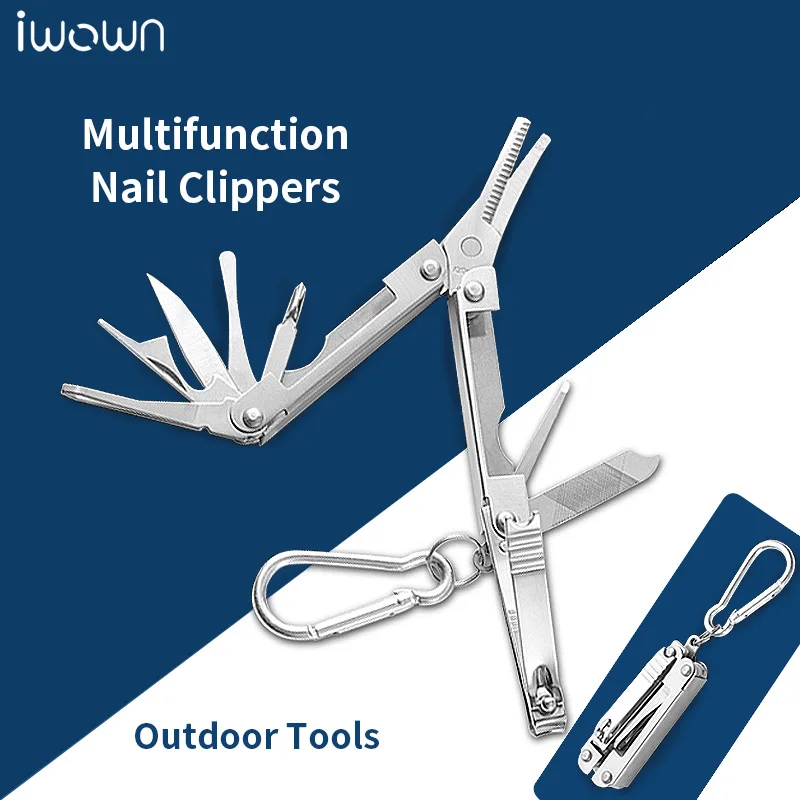 New-Folding-Multifunctional-Nail-Clippers-Stainless-Steel-Keychain-Nail ...