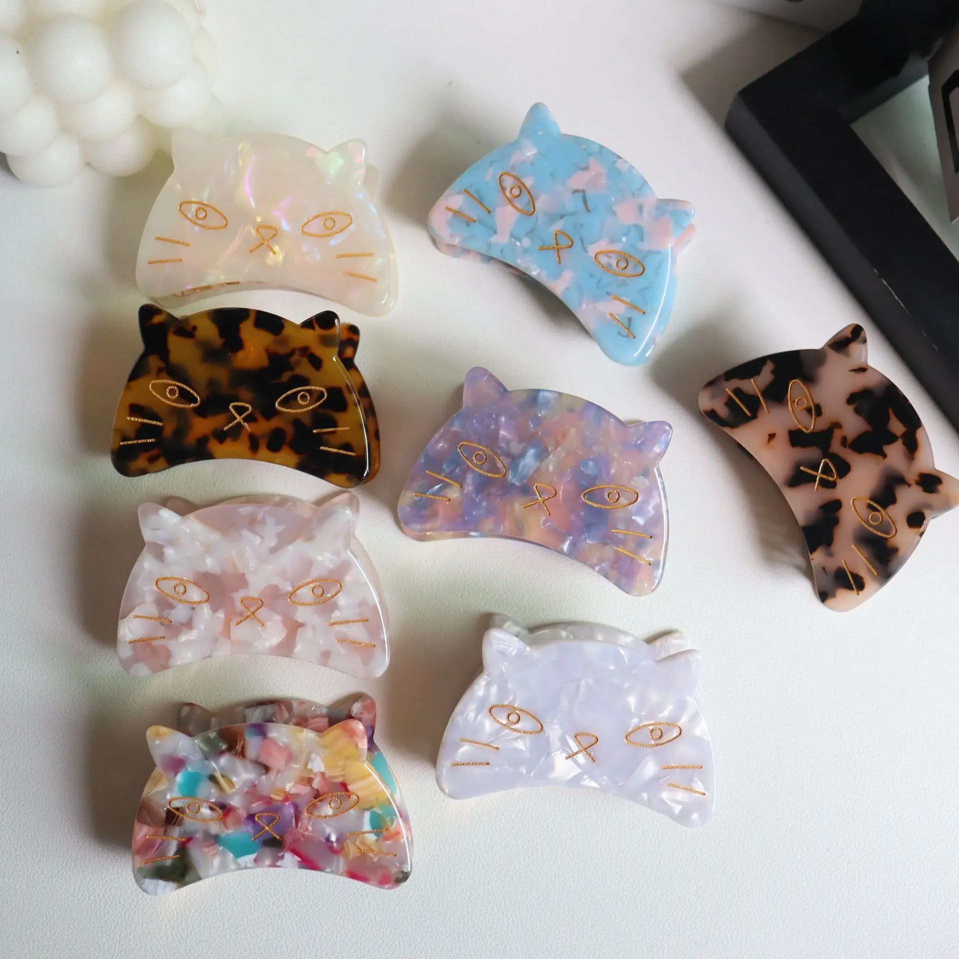 Cute Cartoon Cat Hair Clip Acetate Hairpin Big Animal Claw Clips for ...