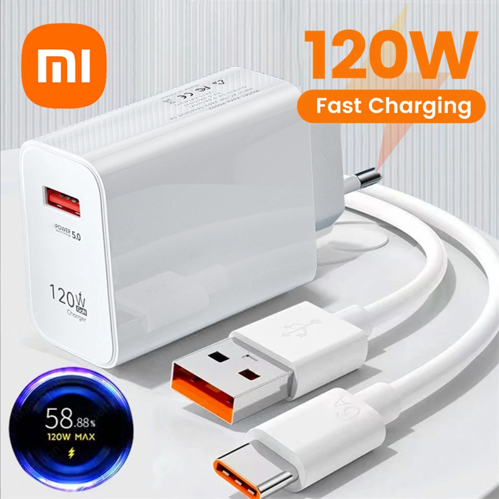 Xiaomi-cargador-ultrarr-pido-de-120W-Cable-de-carga-Turbo-USB-tipo-C ...