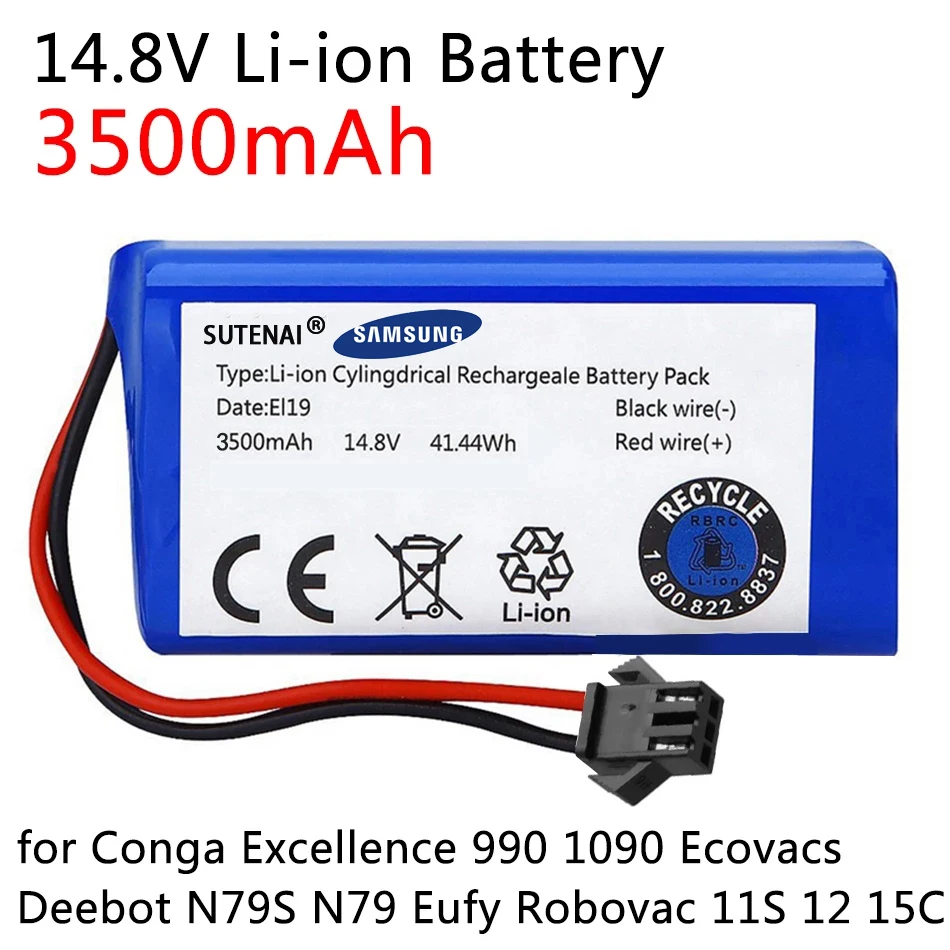NEW-14-8V-3500mAh-18650-Replacement-Li-ion-Battery-for-Conga-Excellence ...