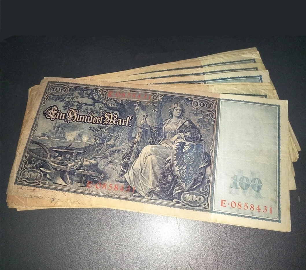 Original Germany 100 Mark Paper Money 1910 Old German Banknotes ...