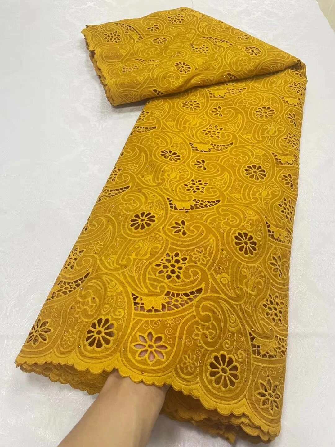 Nigerian-Ribbon-Lace-Fabric-with-Sequins-Sew-Lace-Wedding-Party-High ...