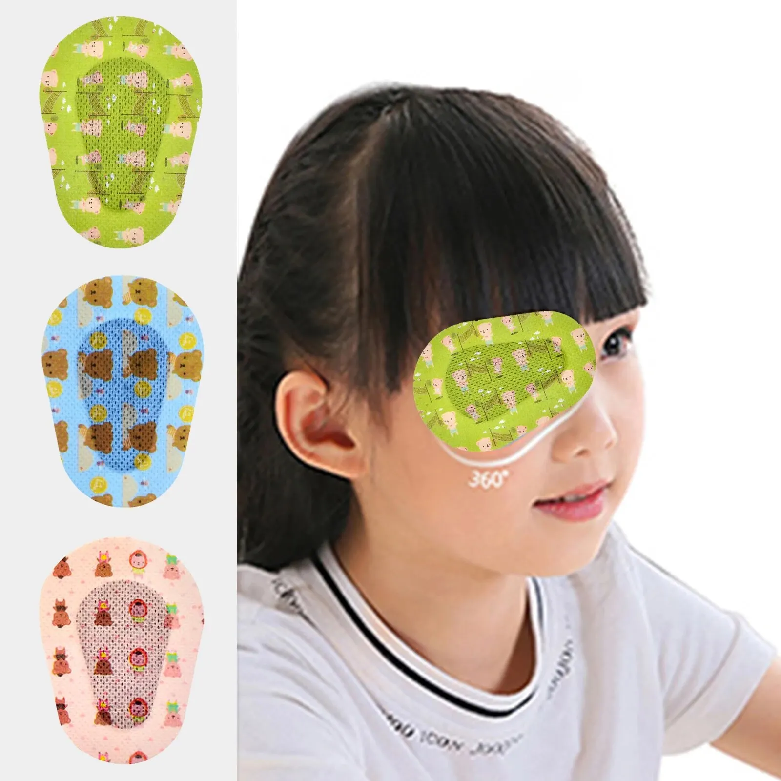 60Pcs-3-Color-Cartoon-Adhesive-Eye-Patches-Bandage-Kids-Girls-Boys-Eye ...