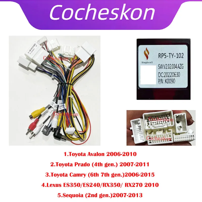 Car-16pin-Wiring-Harness-Adapter-Canbus-Box-Decoder-For-Toyota-Avalon ...