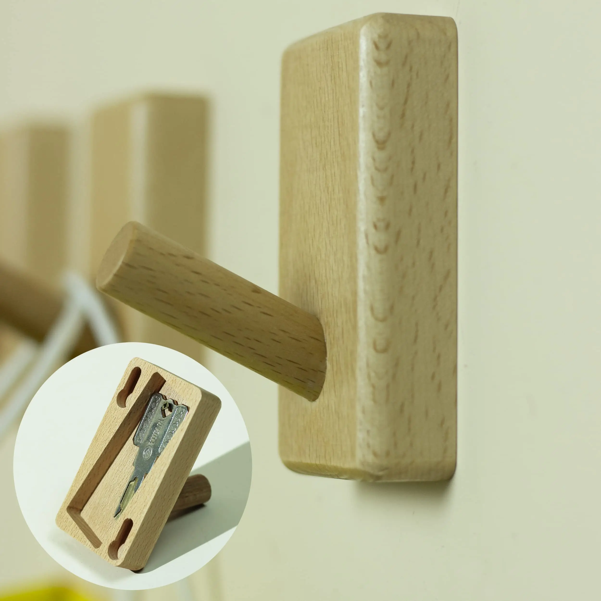 Wooden Wall Hook Storage Hidden Safe Hide A Key Cash Money Outdoor ...