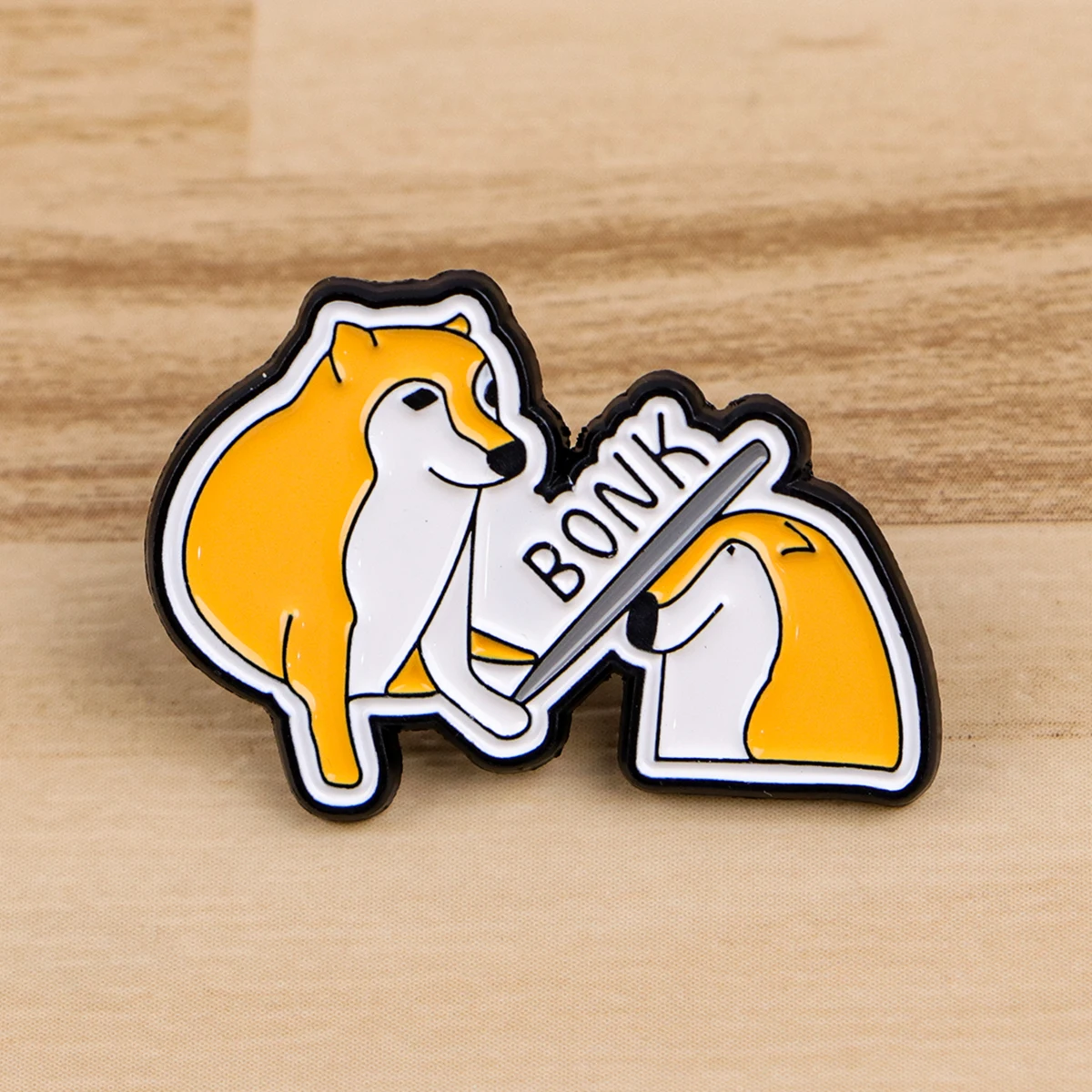 Funny Dog Bonk Enamel Pin Cartoon Badges on Backpack Women's Brooches ...