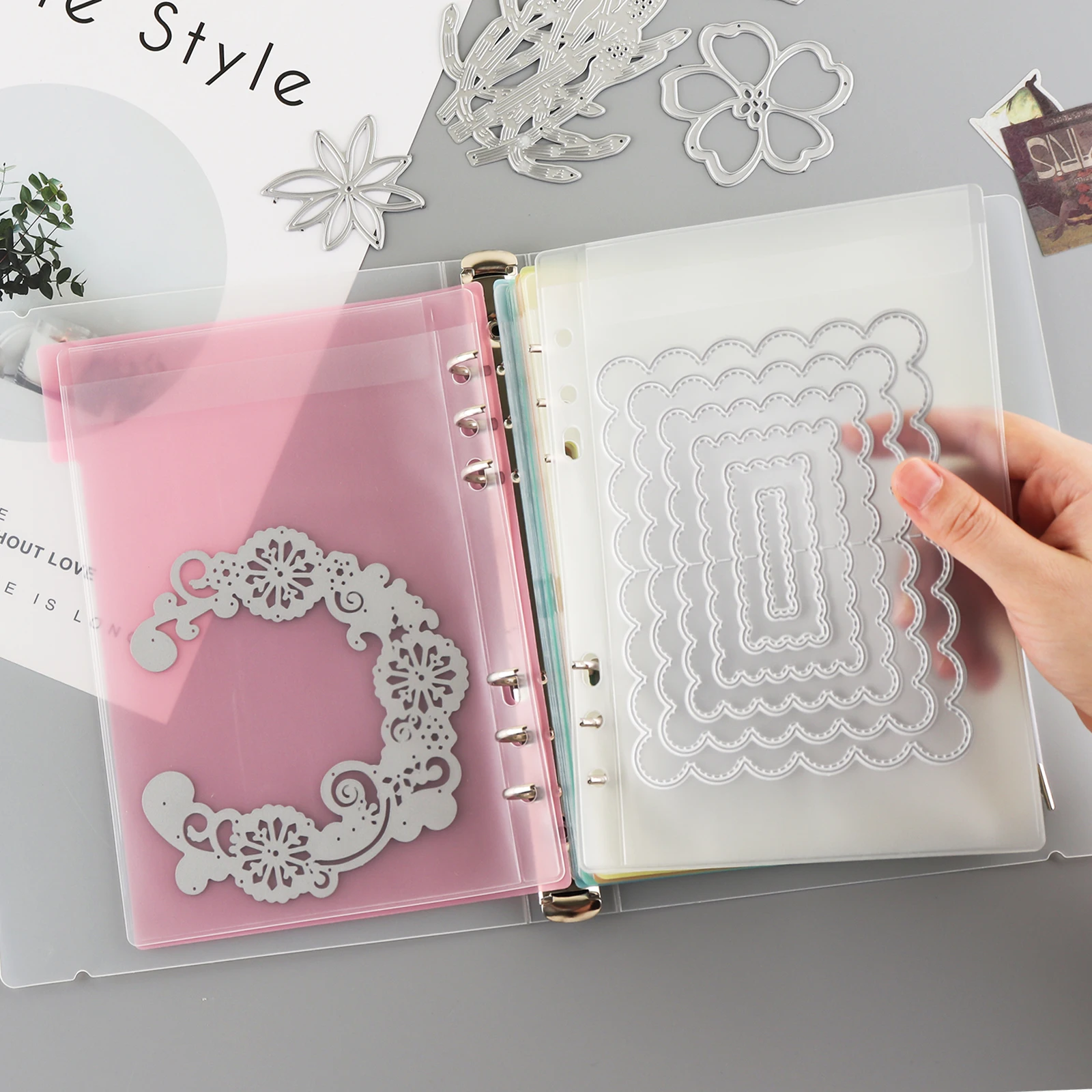 Multipurpose Die Storage Book Binder Album Divided Page Protectors ...