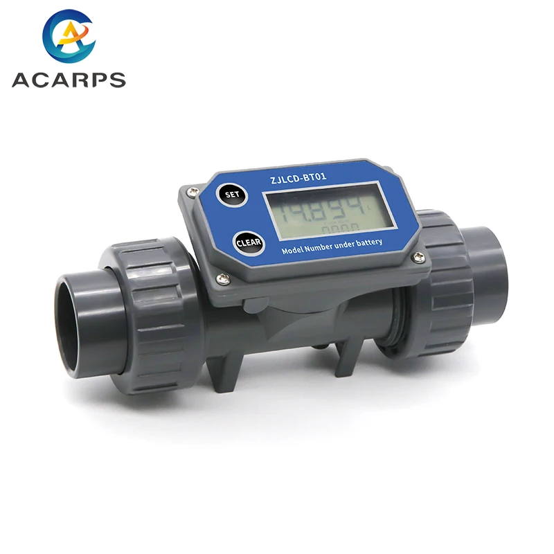 DN25-80-Turbine-Flow-Meter-Elektronik-LCD-Tampilan-Digital-Flowmeter ...
