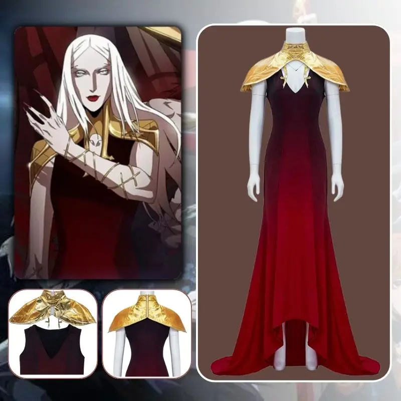 Carmilla-Cosplay-Anime-Castlevania-Nocturne-Costume-Dress-Disguise ...