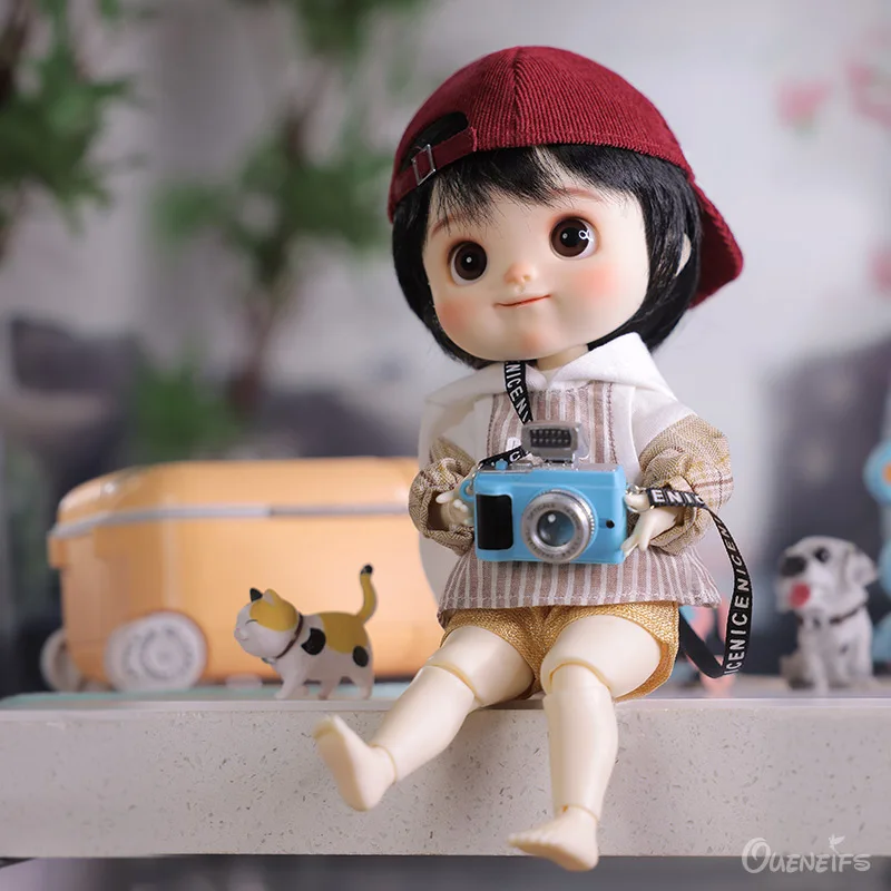 Omelet Doll BJD 1/6 24cm Smiling doll with big eyes bebe Reborn ...